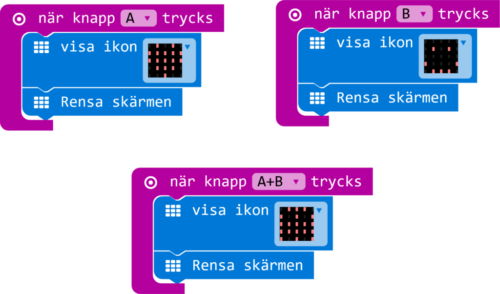 Knappar - Mer Microbit